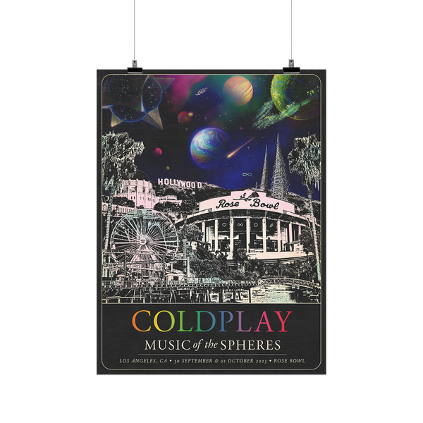 LA Music of the Spheres Limited Edition Tour Poster – Coldplay US