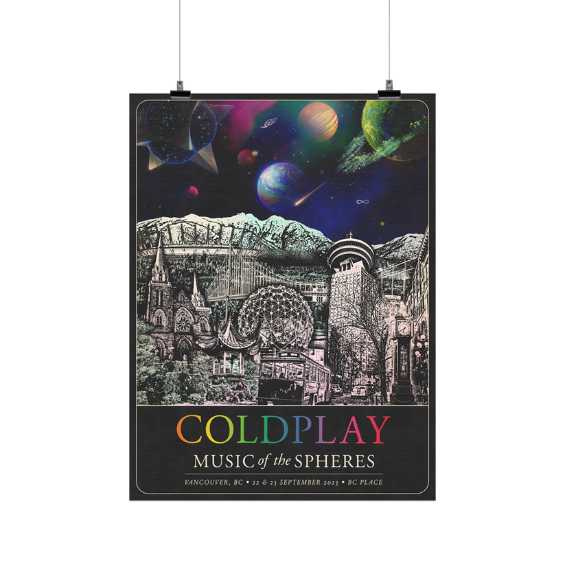 Vancouver Music of the Spheres Tour Poster – Coldplay US